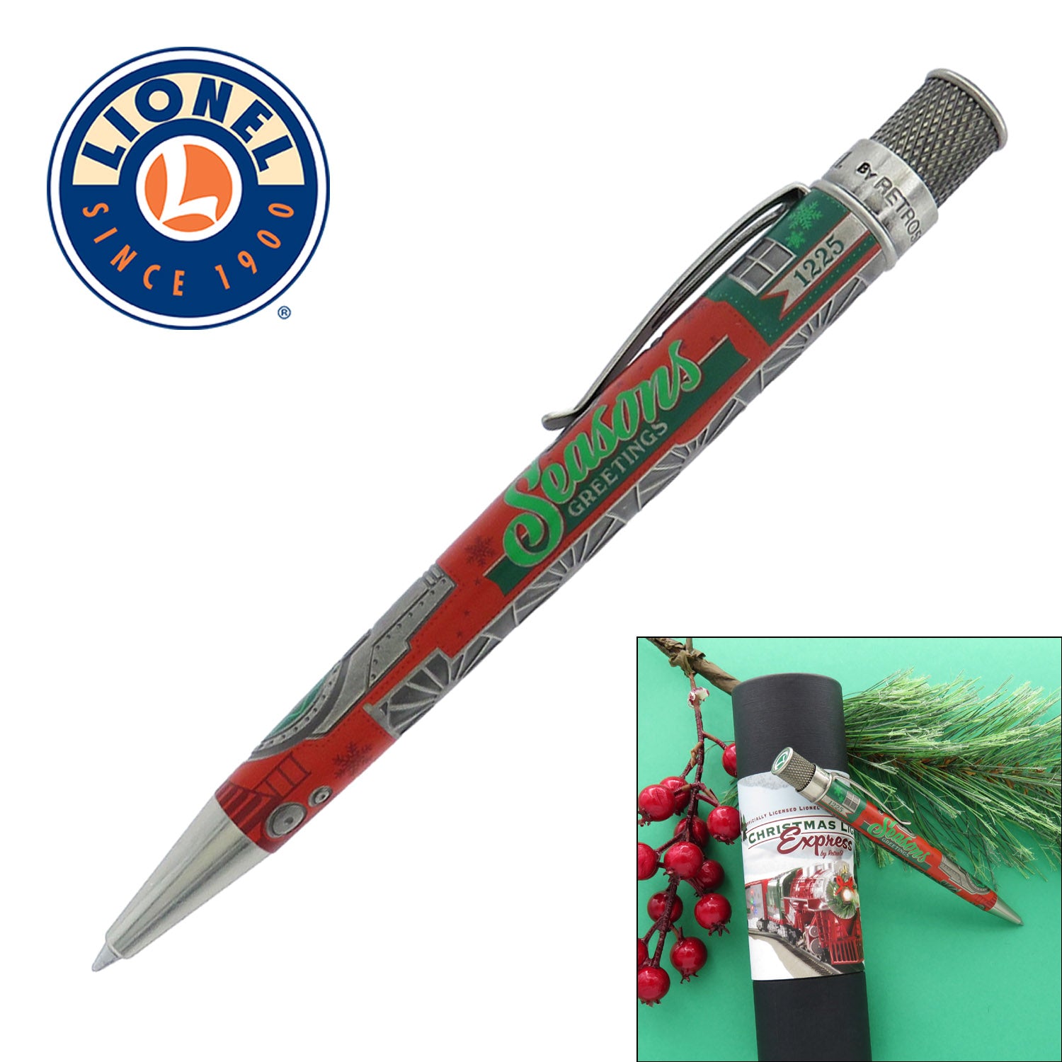 Retro 51 Tornado Rollerball Pen, Lionel Trains® - Christmas Light Expr