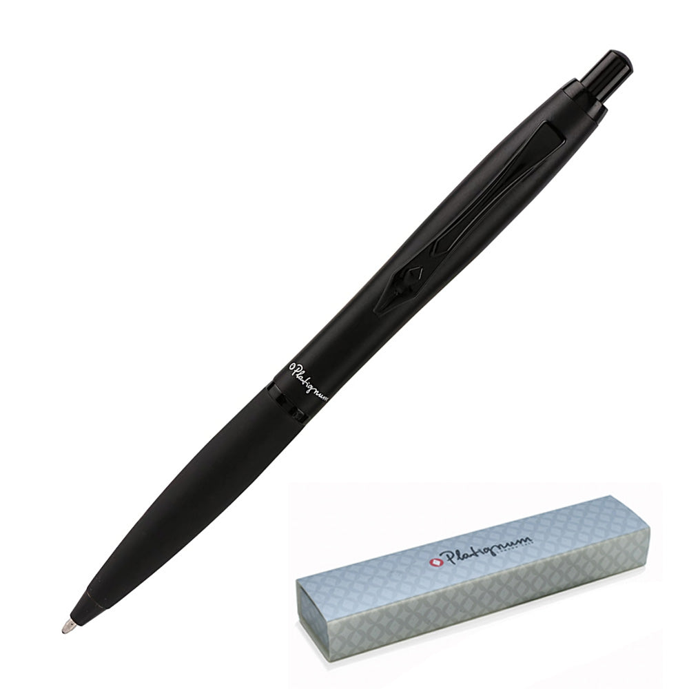 Platignum No. 9 Soft Grip Ballpoint Pen, Black