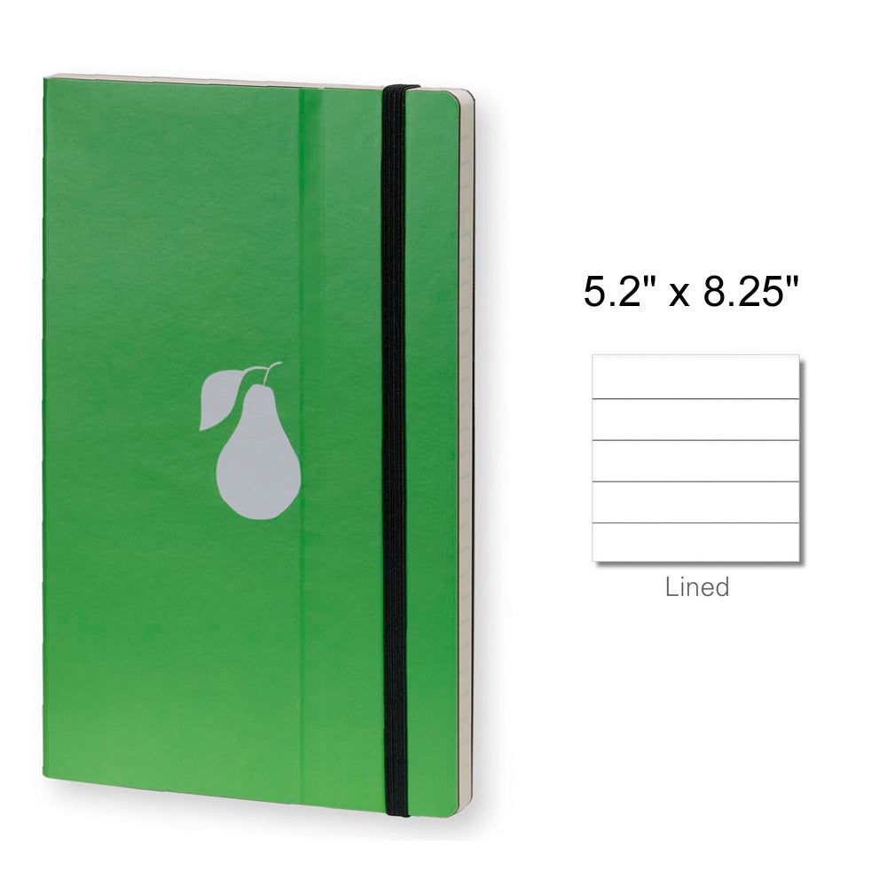 Stifflex Fresh Fruit Notebook A5-5.2"x8.25" Lined, Green