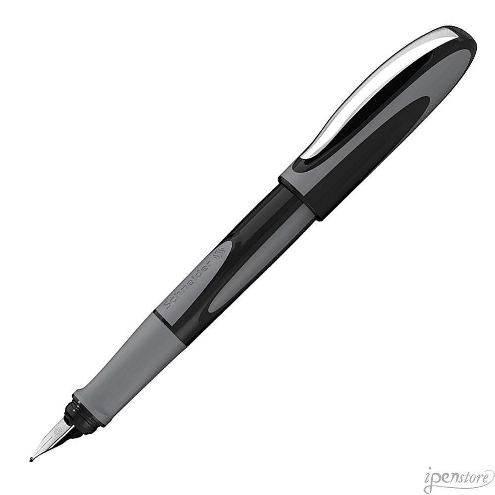 Schneider Ray Fountain Pen, Onyx with Grey Trim