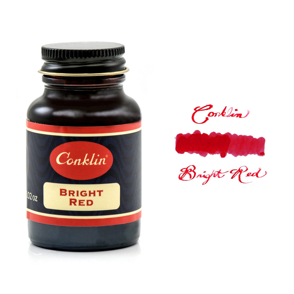 Conklin 60 ml Bottle Fountain Pen Ink, Bright Red