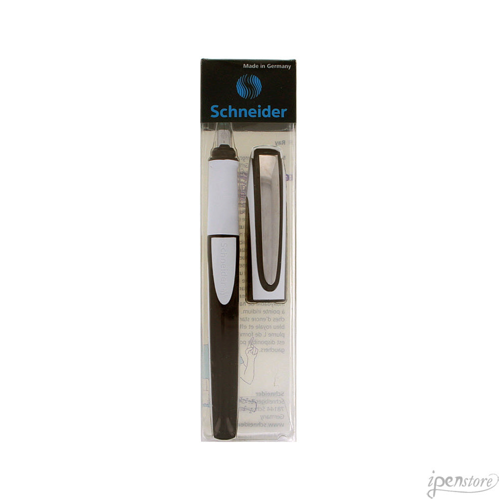 Schneider Ray Fountain Pen, Dark Blue with Light Grey Trim, Left Hande